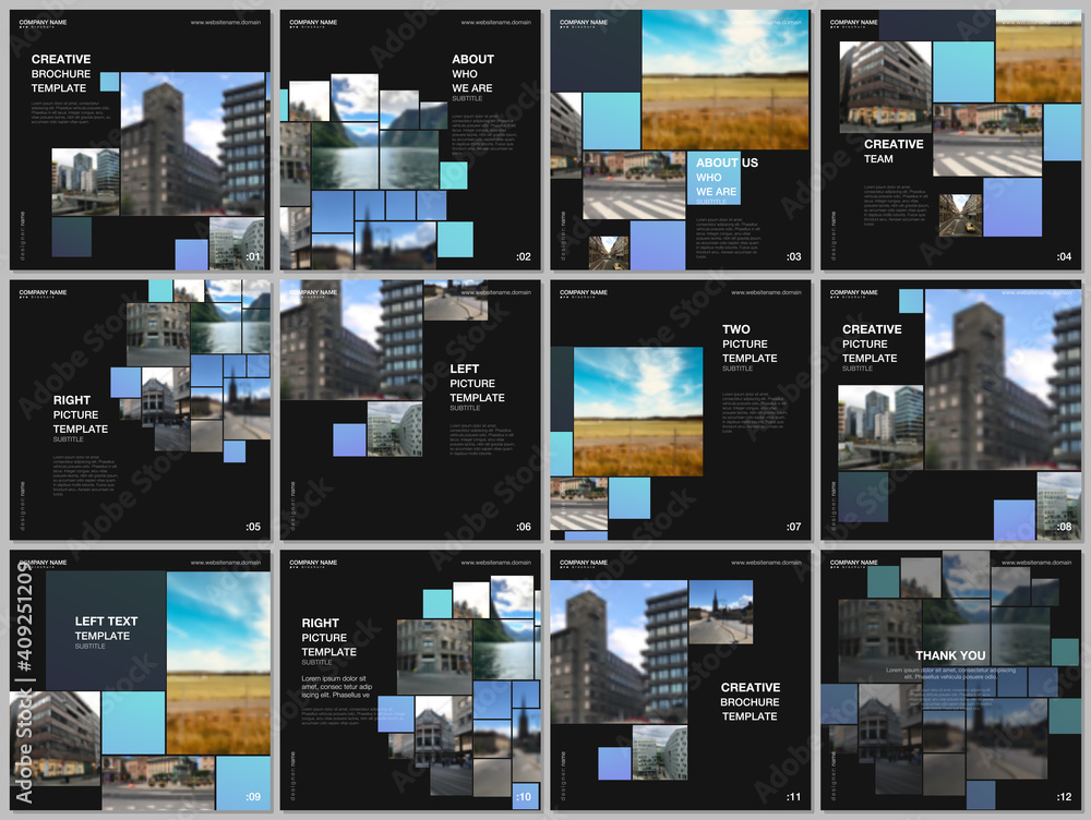 Grafika wektorowa Stock: Brochure layout of square format covers design ...