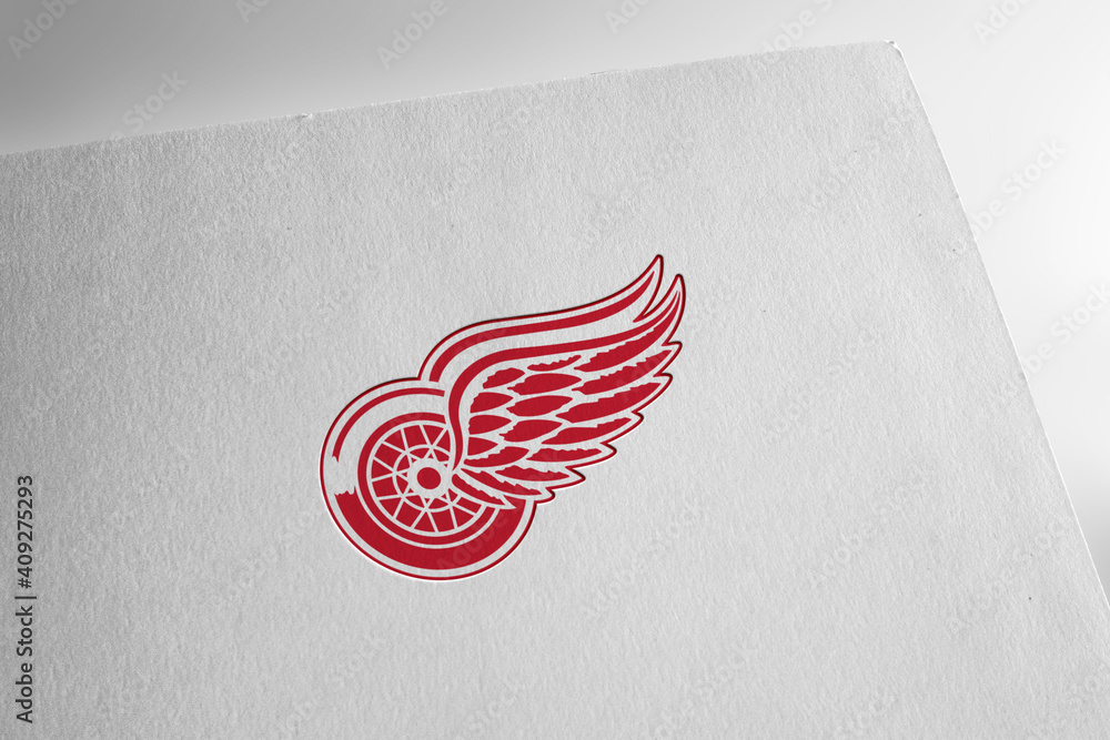 Detroit Wings logo editorial illustrative, on screen Stock Photo ...