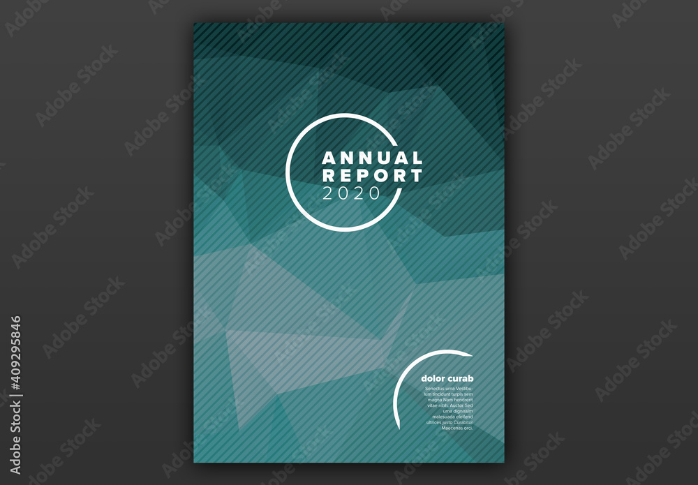 Annual Report Front Cover Page Layout Stock Template | Adobe Stock