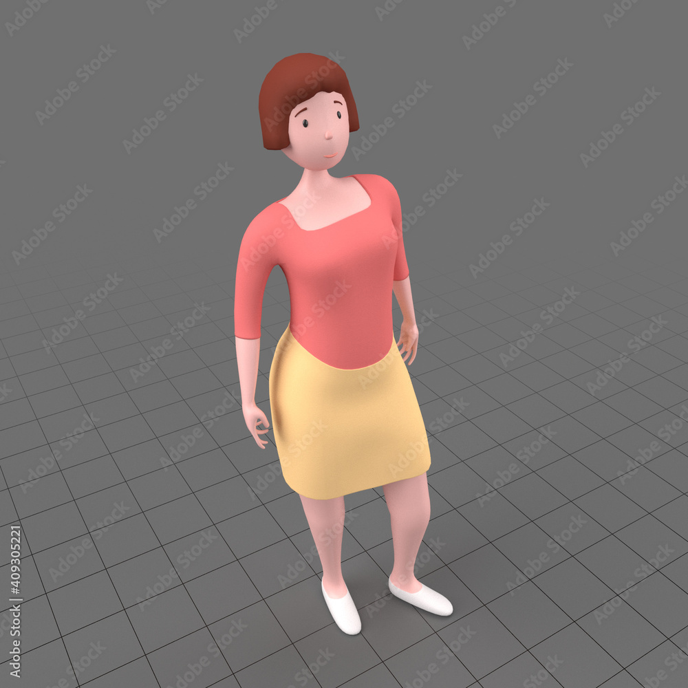 Female character 1 Stock 3D asset | Adobe Stock
