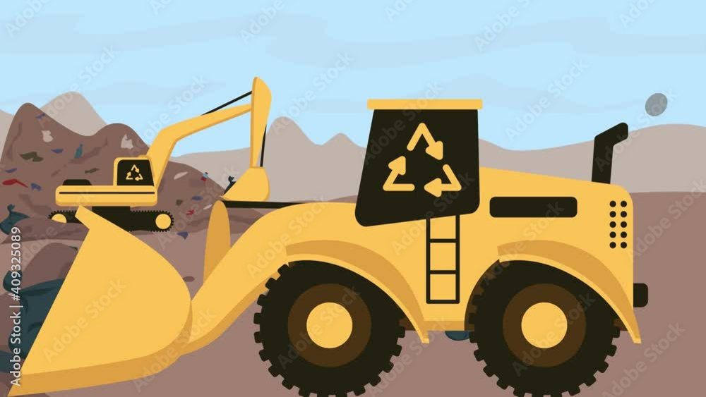 Recycling of waste, cleaning of landfills , restoration of nature on ...