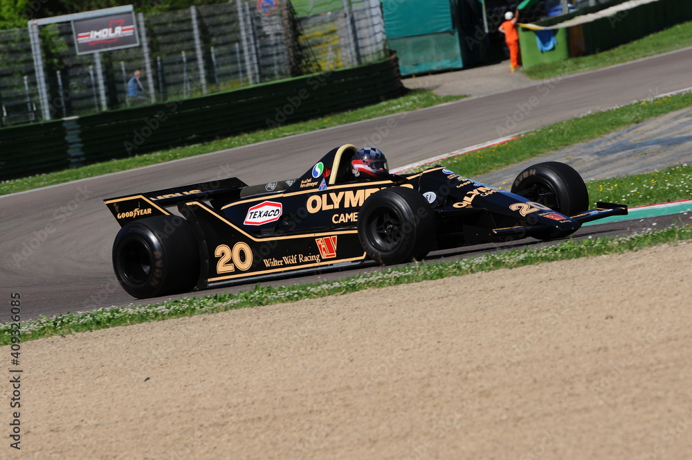 Imola, 27 April 2019: Historic Formula 1 Wolf WR8 1979 ex James Hunt ...