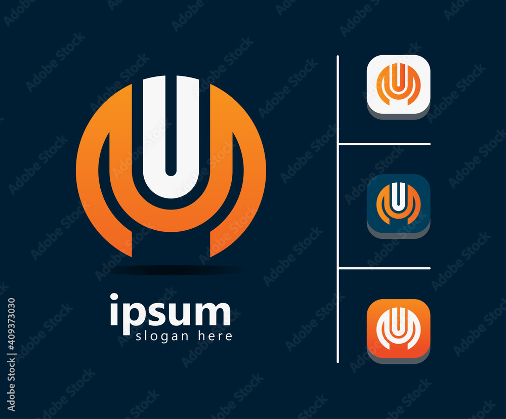 letter UM logo design for business victor Stock Vector | Adobe Stock