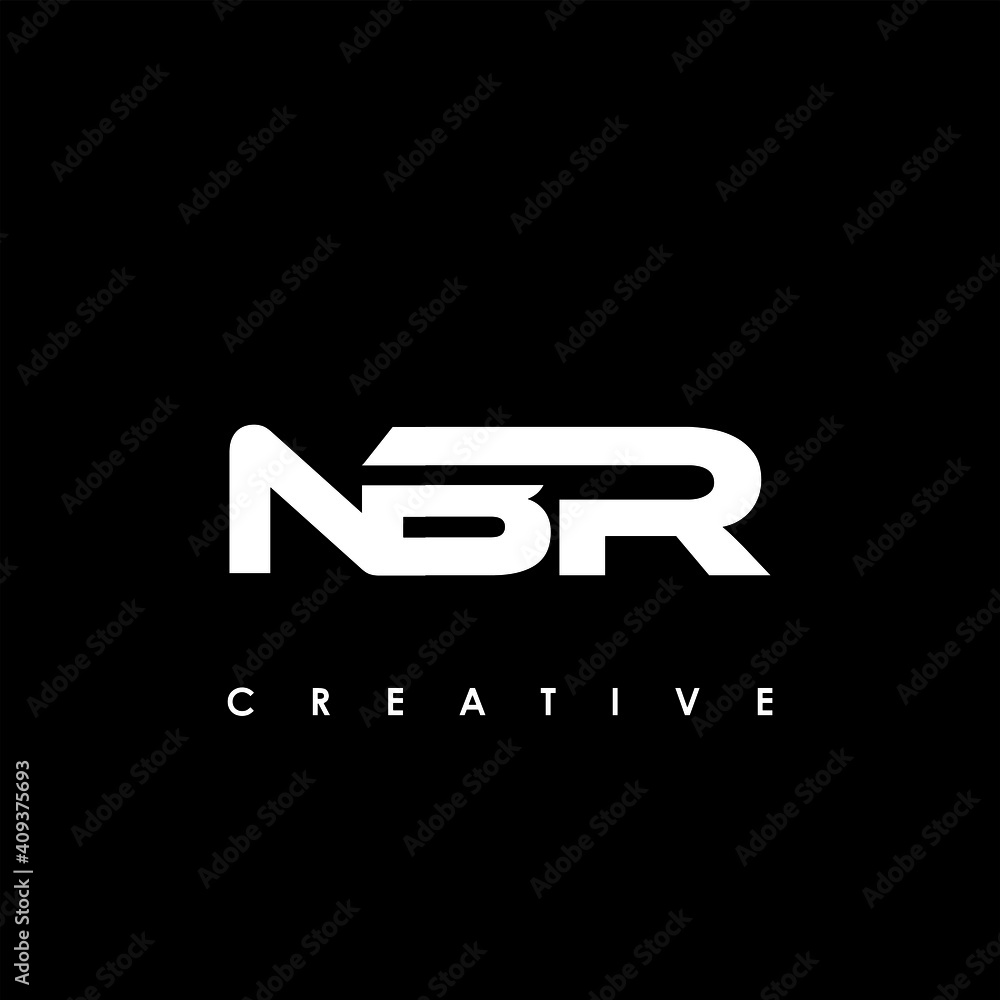 NBR Letter Initial Logo Design Template Vector Illustration Stock ...