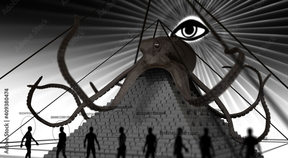 Masonic Power and Pyramid Stock Illustration | Adobe Stock