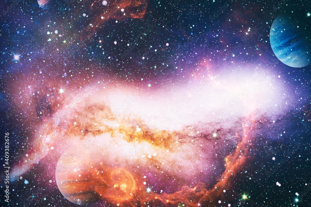 planets, stars and galaxies in outer space showing the beauty of space ...