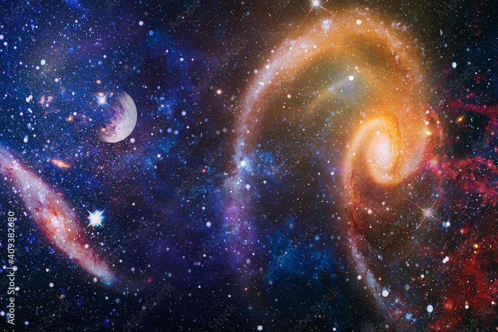 planets, stars and galaxies in outer space showing the beauty of space ...