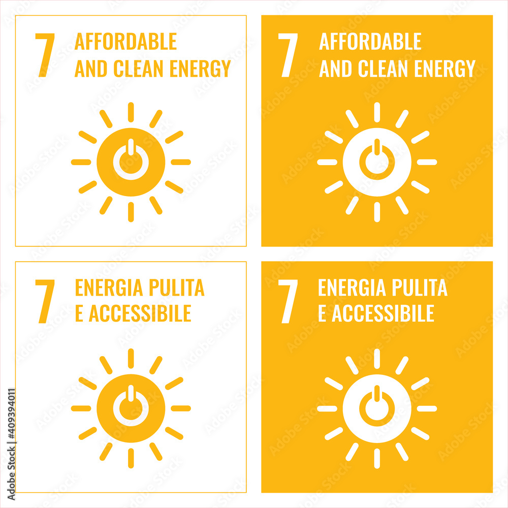 07 AFFORDABLE AND CLEAN ENERGY icon, Corporate social responsibility ...