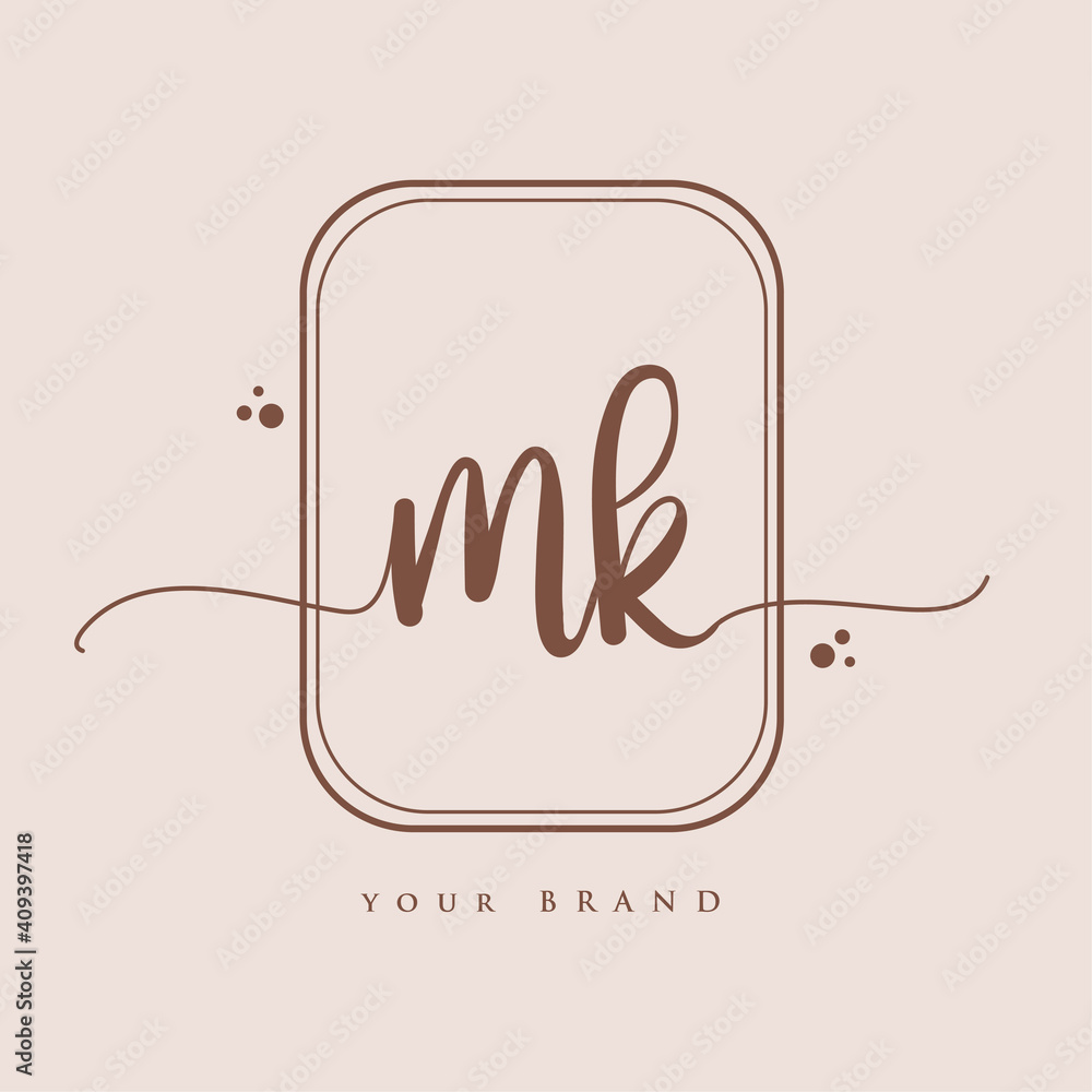 MK Initial handwriting logo. Hand lettering Initials logo branding ... MK Initial handwriting logo. Hand lettering Initials logo branding ...