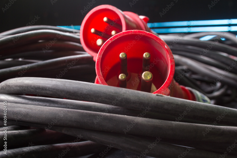 Professional power connector. High voltage power electric cable ...
