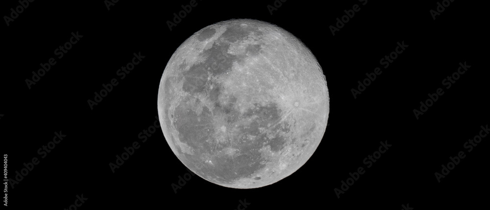 Full moon stack dark night sky. The full moon is lunar phase when It ...