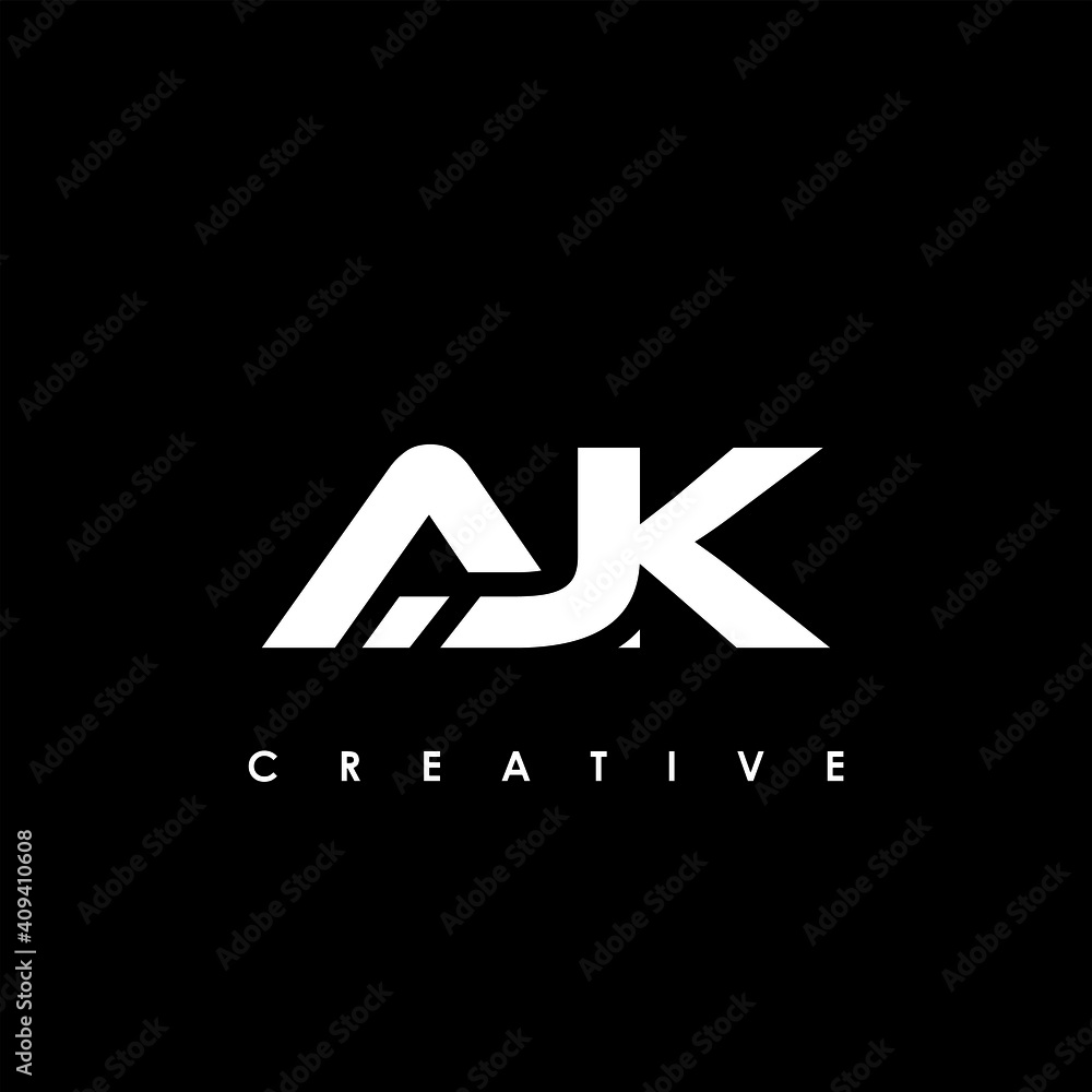 AJK Letter Initial Logo Design Template Vector Illustration Stock ...