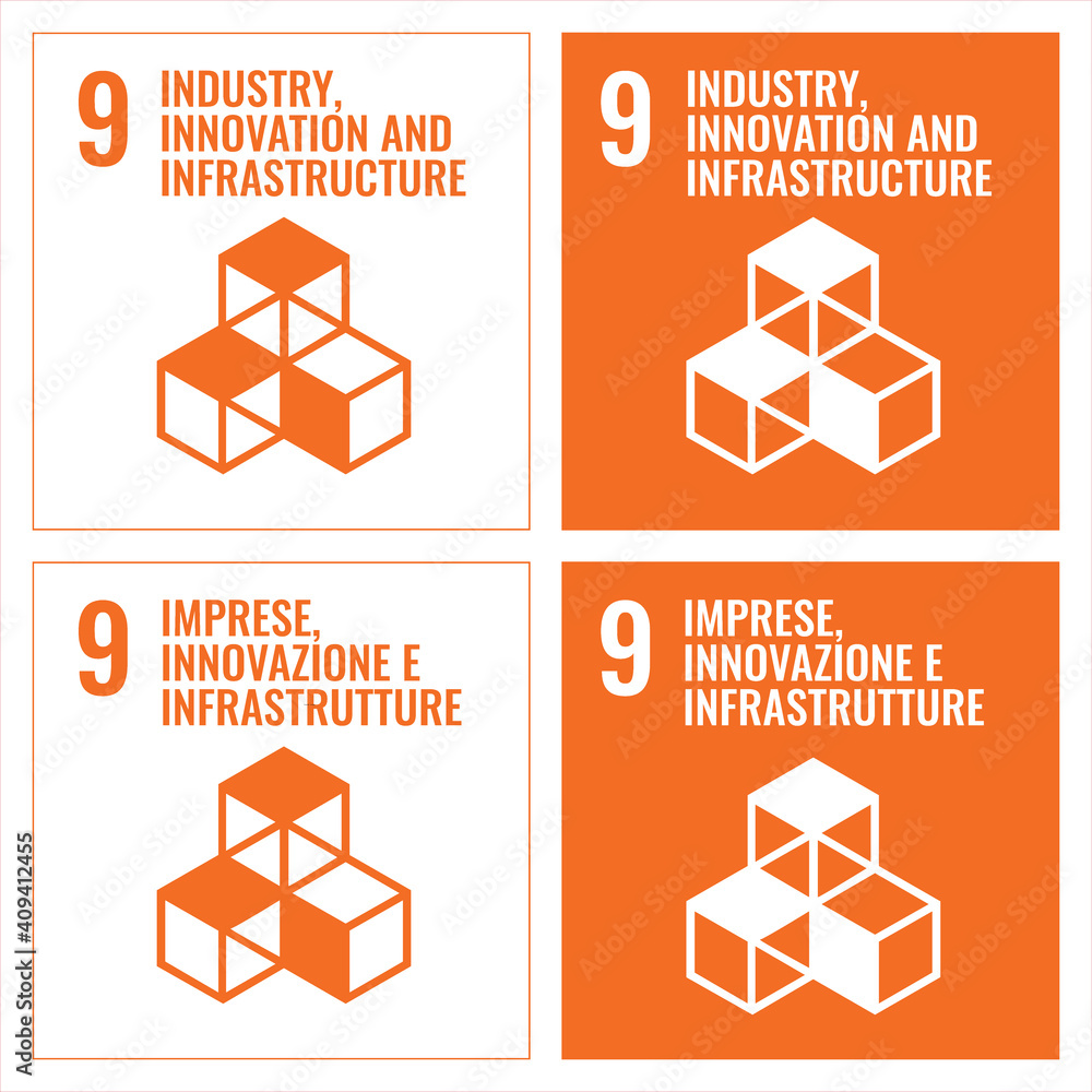 09 Industry, Innovation and Infrastructure Icon, Corporate social ...