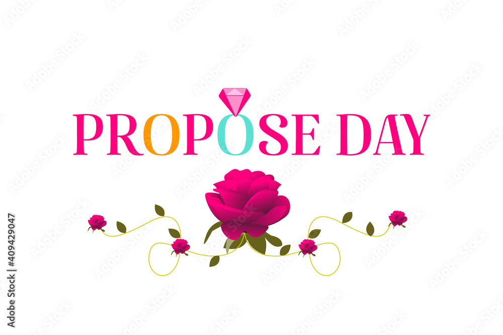 illustration of propose day cartoon style boy proposing to girl ...