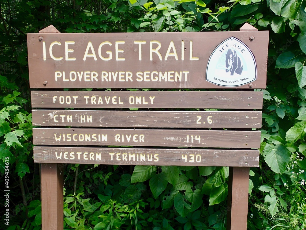 Ice Age Trail Sign Stock Photo | Adobe Stock