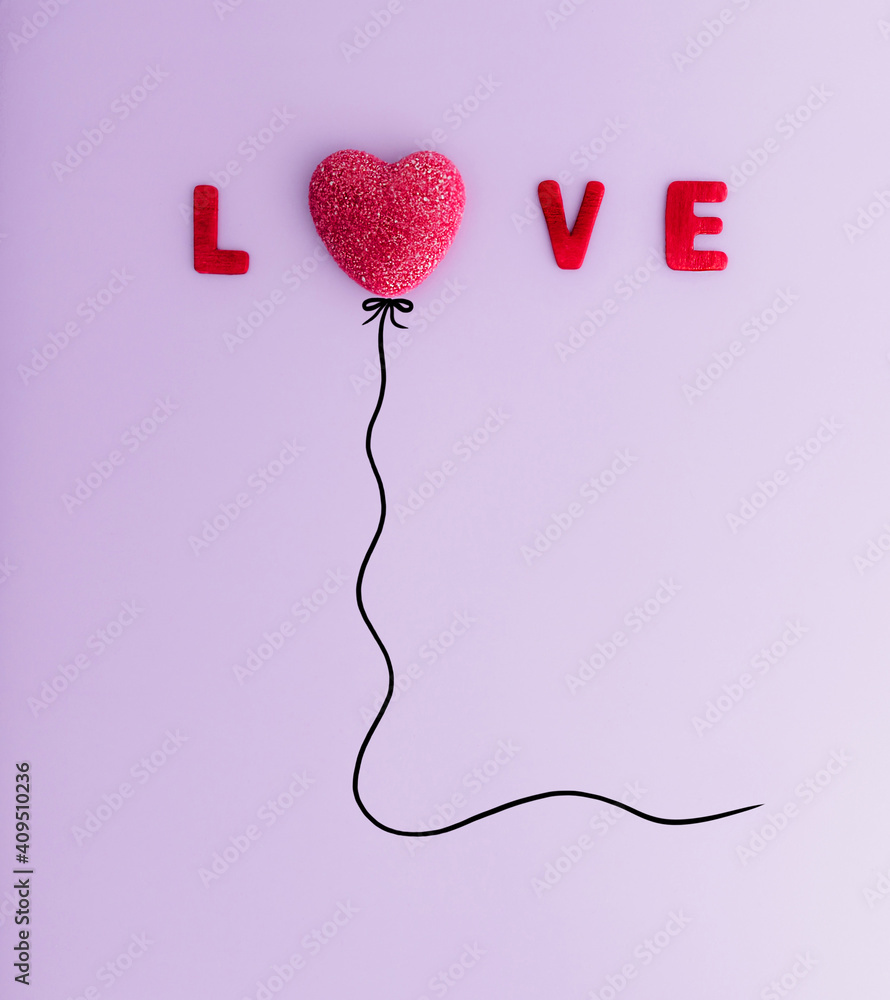 word love written in text with a heart made of candy and simulating a ...