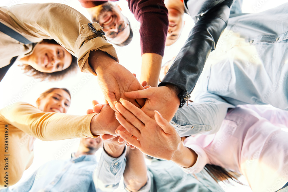 hand teamwork friendship team youth group together young friend ...