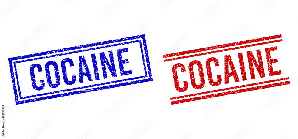 COCAINE rubber watermarks with distress texture. Vectors designed with ...