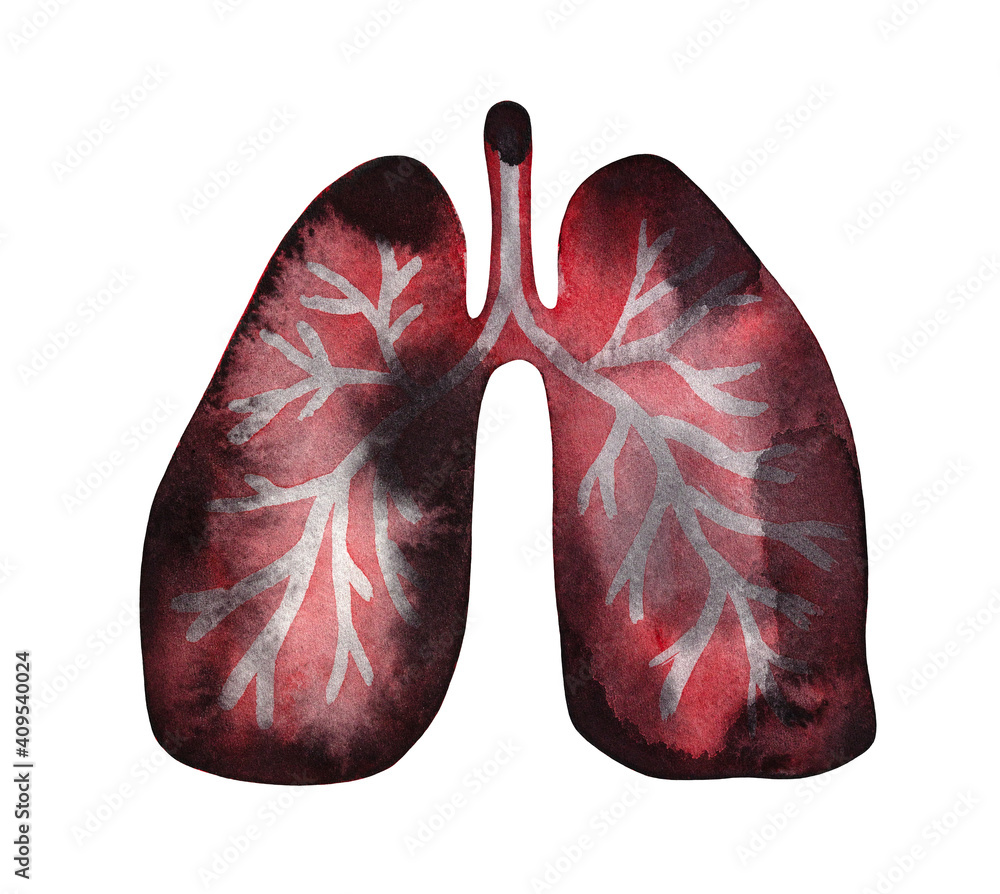 Ilustração do Stock: Water color stylized drawing of dark damaged ...
