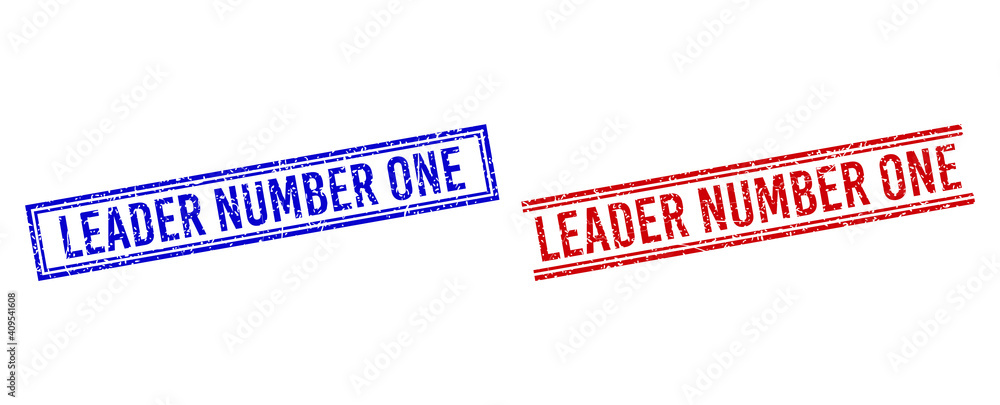 LEADER NUMBER ONE stamp seal overlays with distress texture. Vectors ...