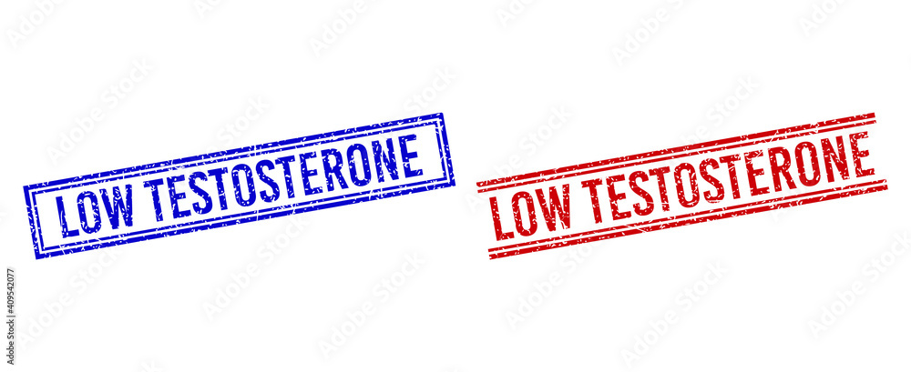 LOW TESTOSTERONE rubber overlays with grunge style. Vectors designed ...