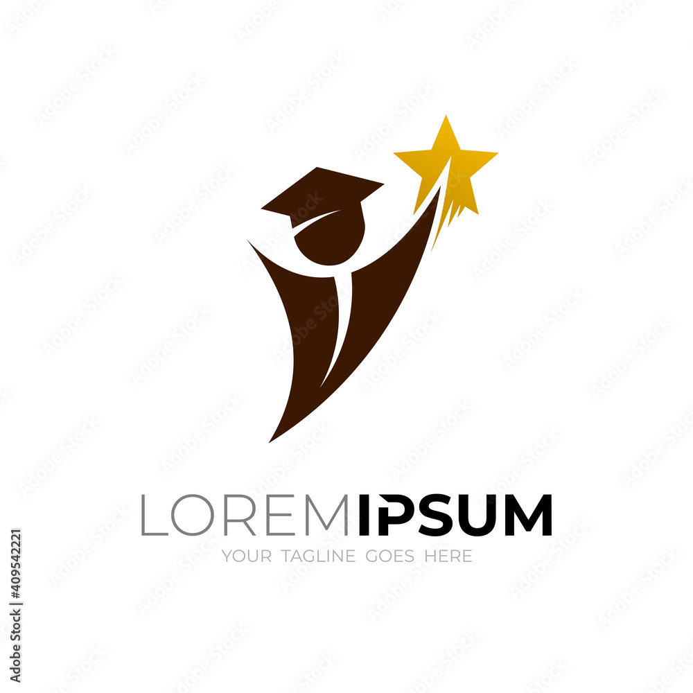 Student logo with simple , education logo and academic Stock Vector ...