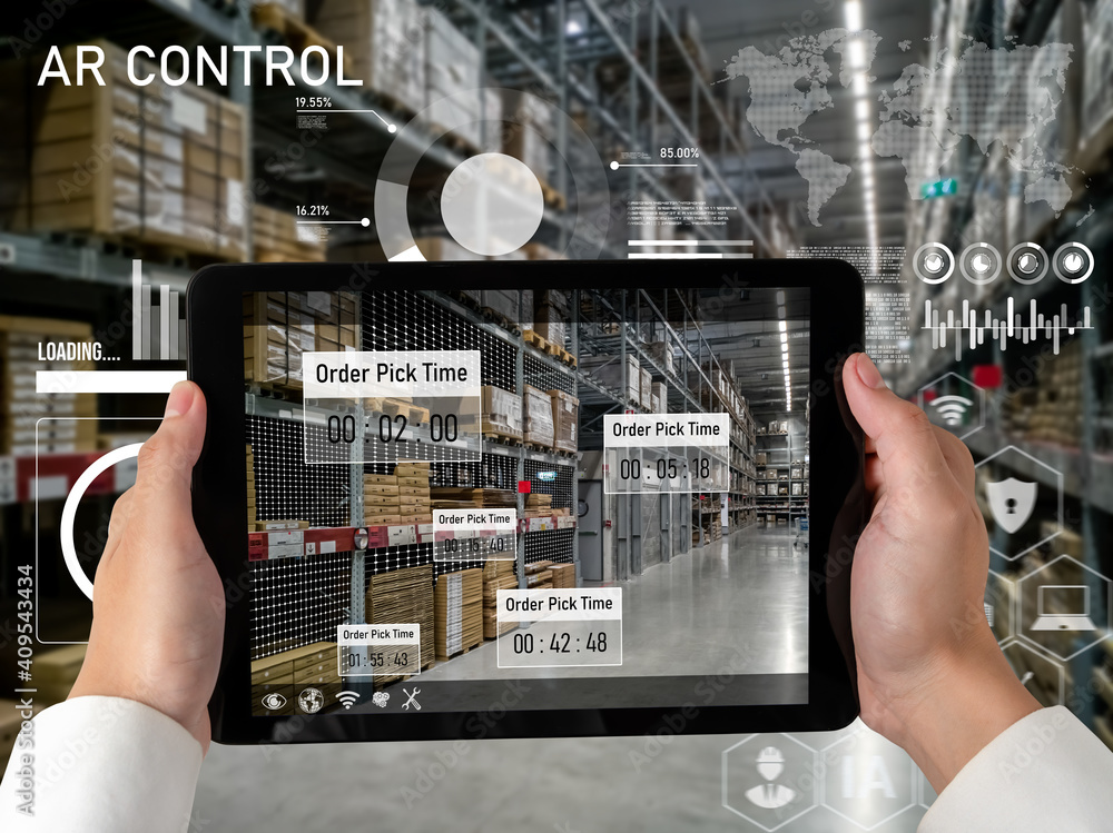 Smart warehouse management system using augmented reality technology to identify package picking ...