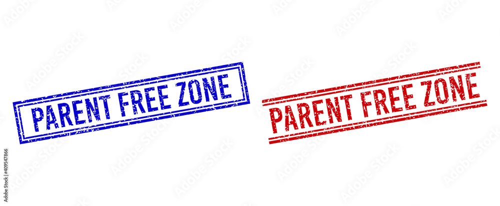 PARENT FREE ZONE rubber watermarks with grunge texture. Vectors ...