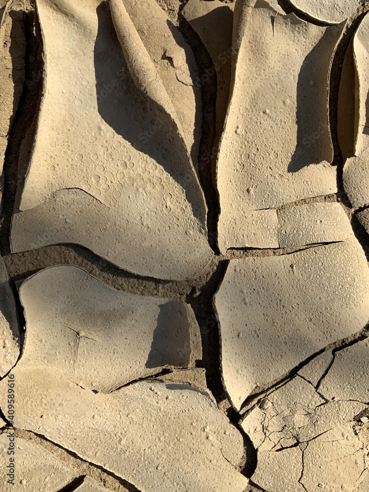 Sand drying up after desert rain natural sand mud drying up in the ...