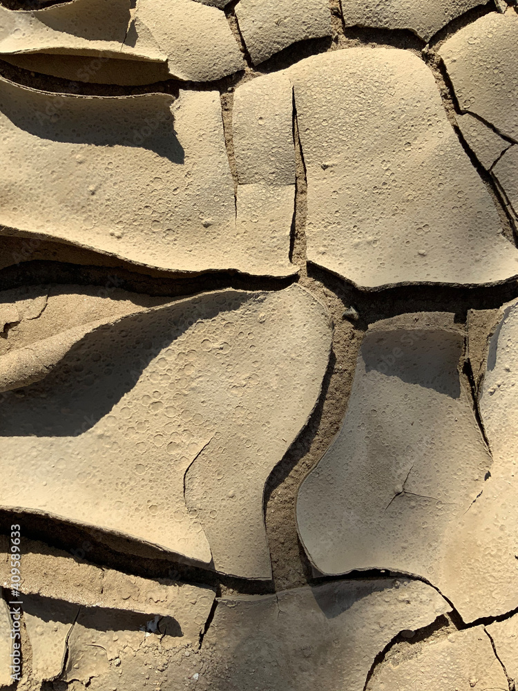 Sand drying up after desert rain natural sand mud drying up in the ...