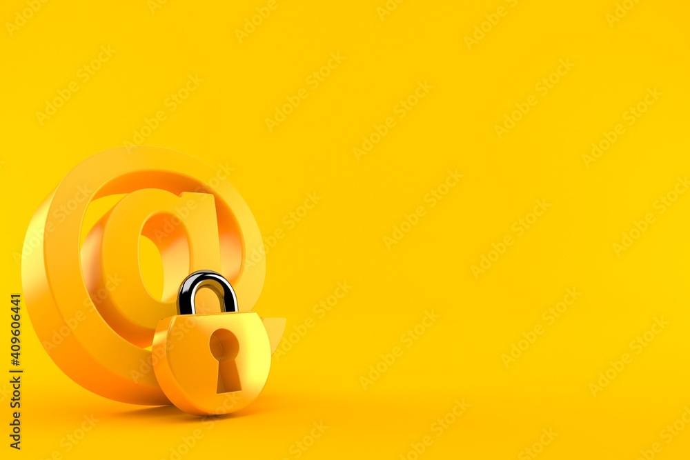 E-mail symbol with padlock Stock Illustration | Adobe Stock