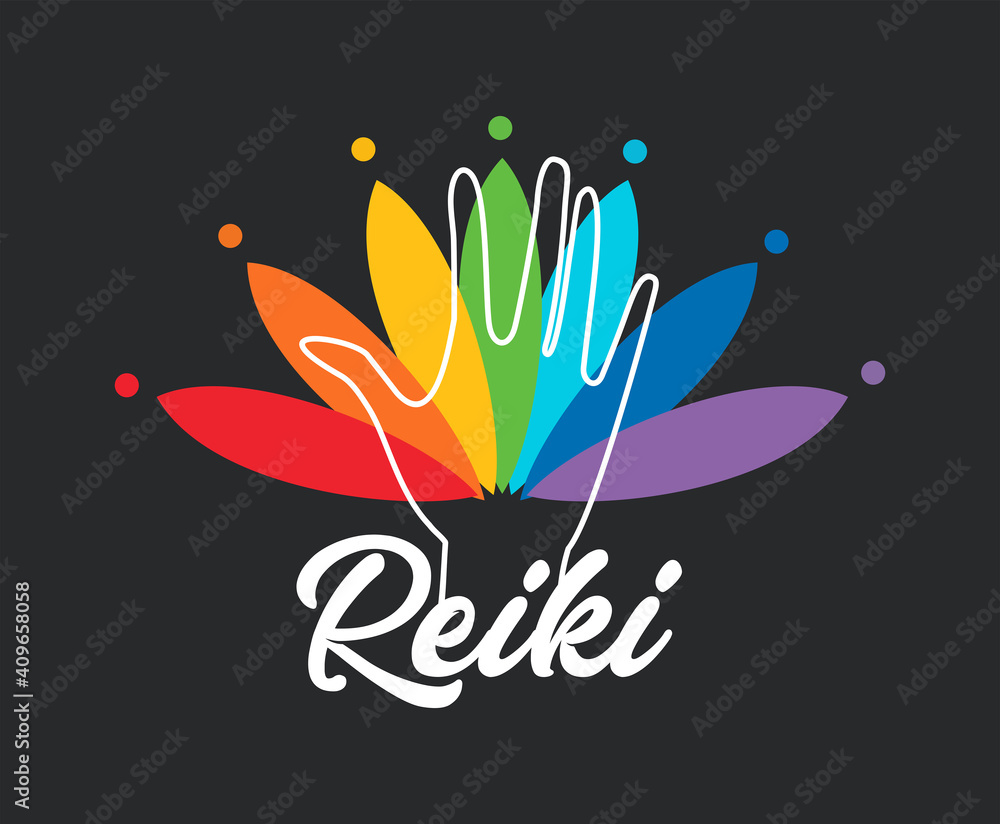 Sacred geometry. Reiki symbol. Reiki vector logo. Spiritual practice ...