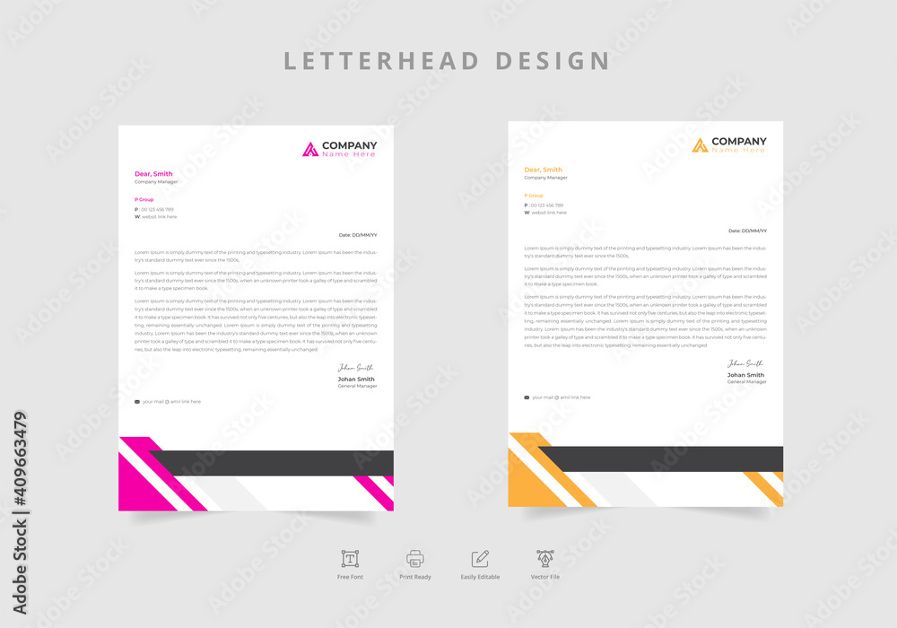 A4 size letterhead eps Stock Vector | Adobe Stock