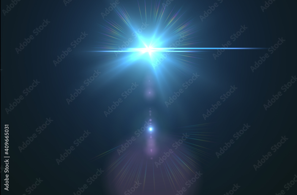 lens flares for photography and anamorphic lens flare Stock Photo ...