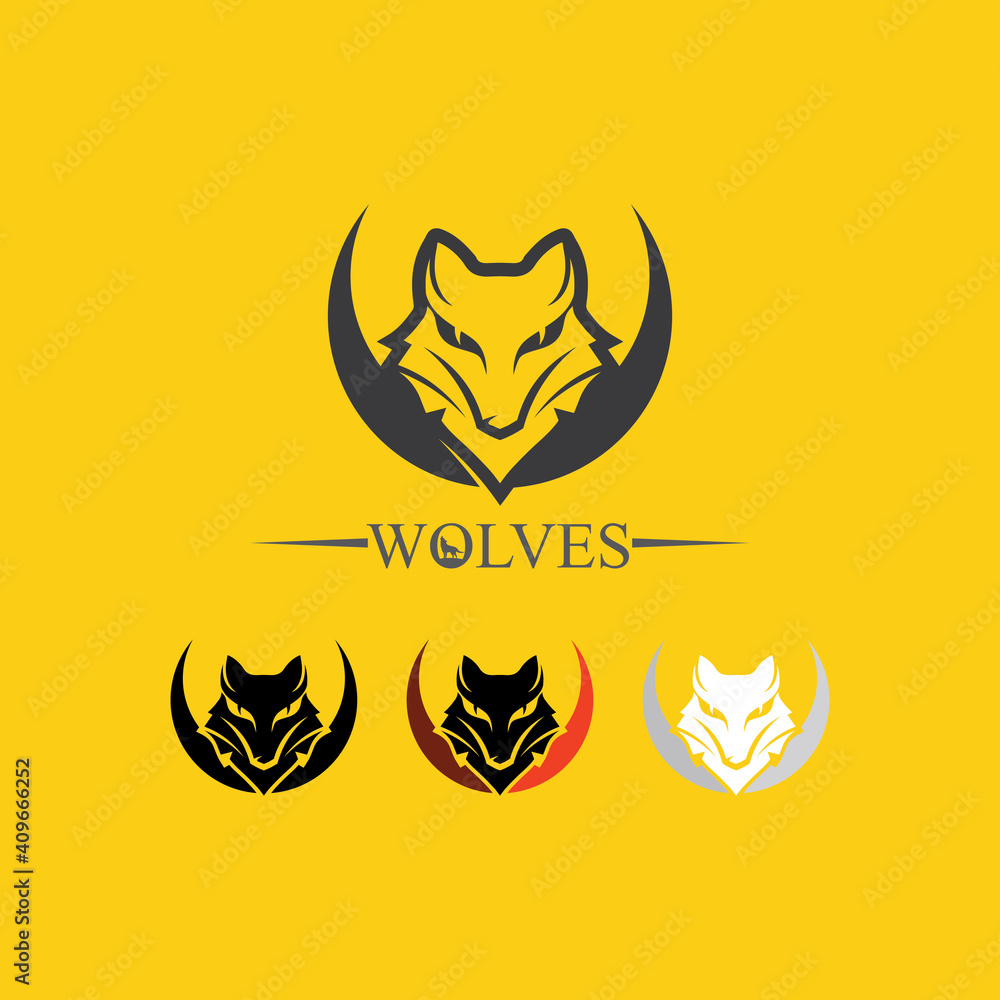 wolves logo, fox, wolf head, animal vetor and logo design wild roar dog ...