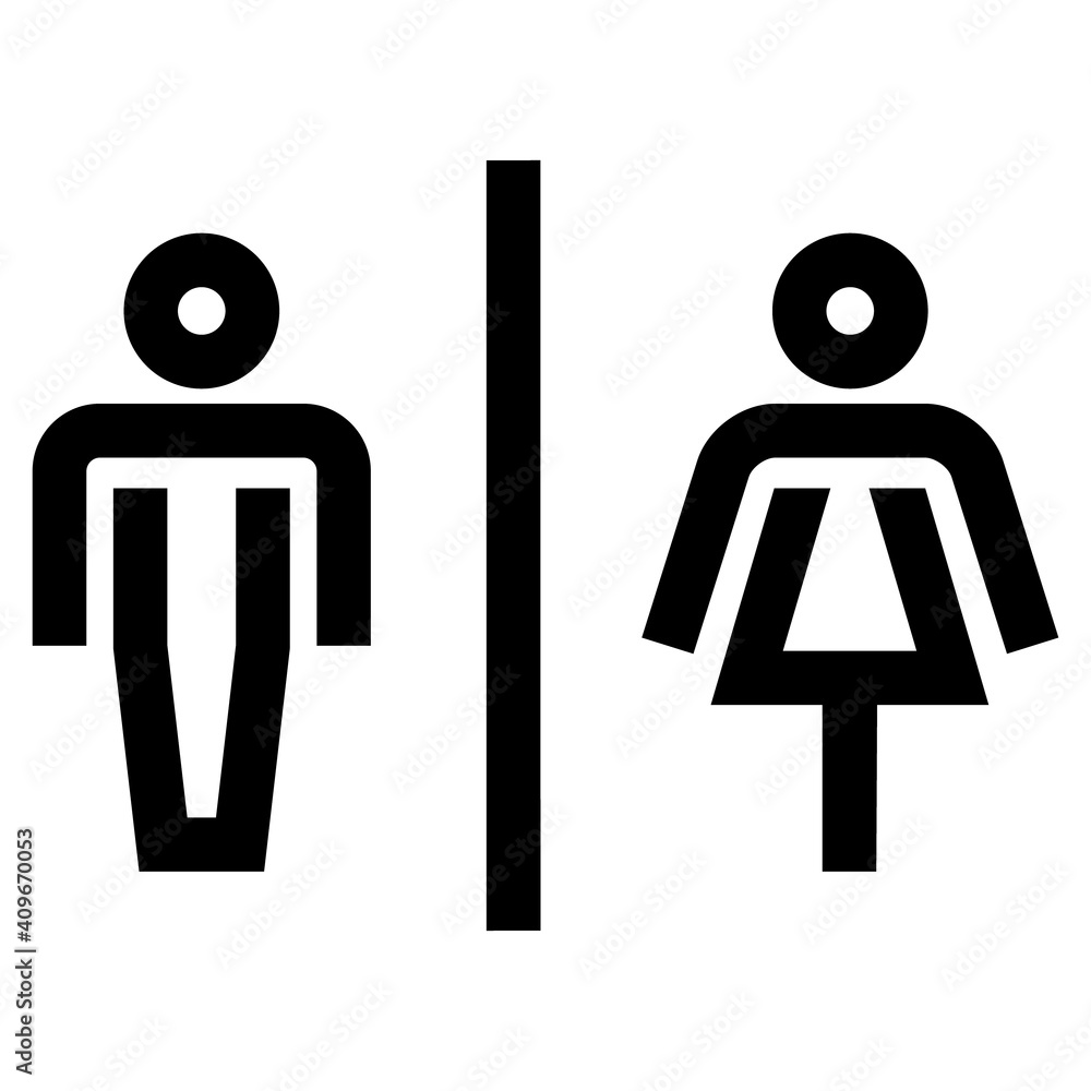 Toiletten / WC - Zeichen Symbol Logo Stock Vector | Adobe Stock