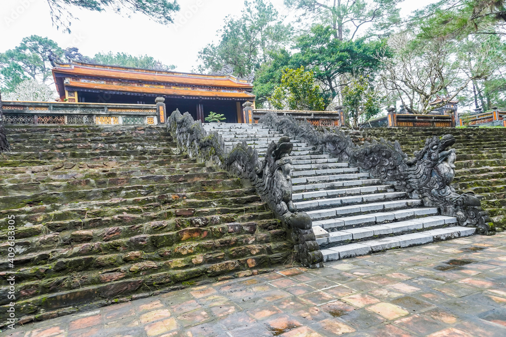 Ancient Tu Duc royal tomb and Gardens Of Tu Duc Emperor near Hue ...