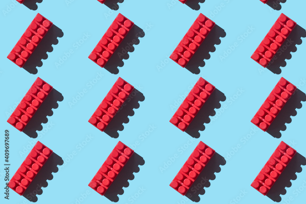 Texture from plastic colorful blocks cubes. For the design of children ...