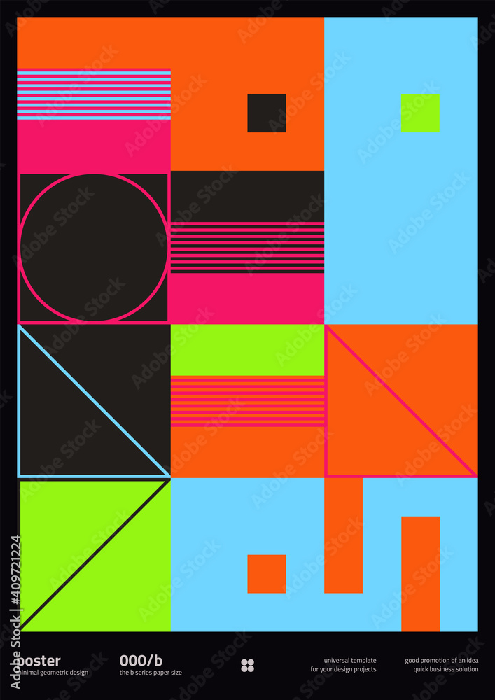 New Modernism Vector Poster Template Design Stock Vector | Adobe Stock