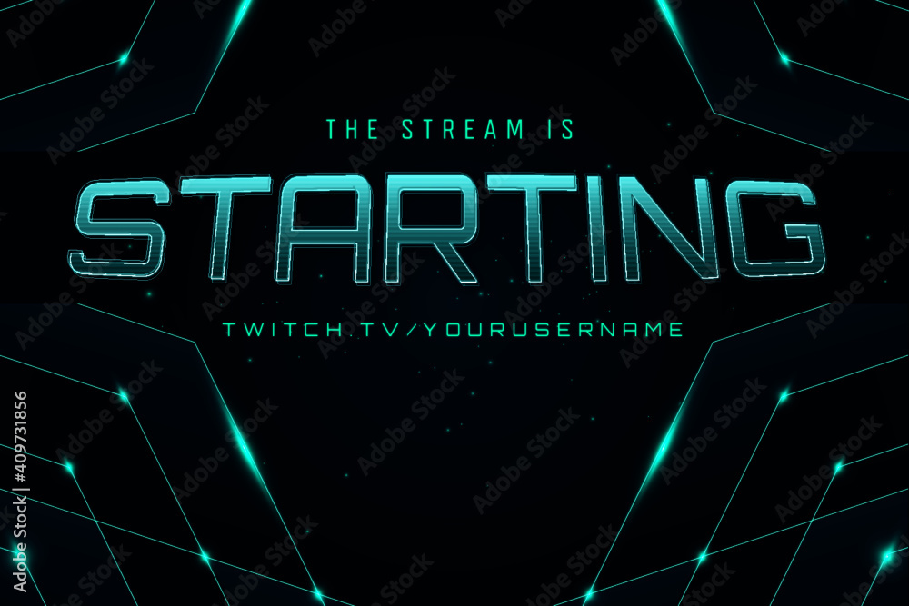 Abstract Gaming neon streaming banner dark background Stock Vector ...
