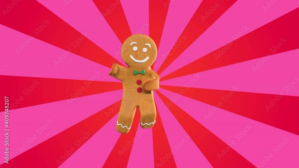 Happy Christmas Gingerbread man Dancer - gangnam style. 3D animation of ...
