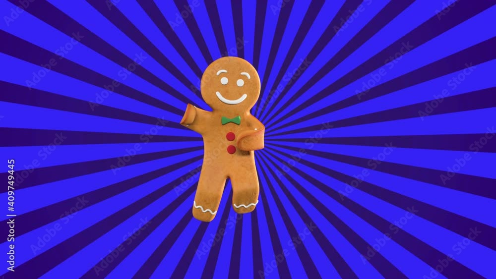 Happy Christmas Gingerbread man Dancer - gangnam style. 3D animation of ...