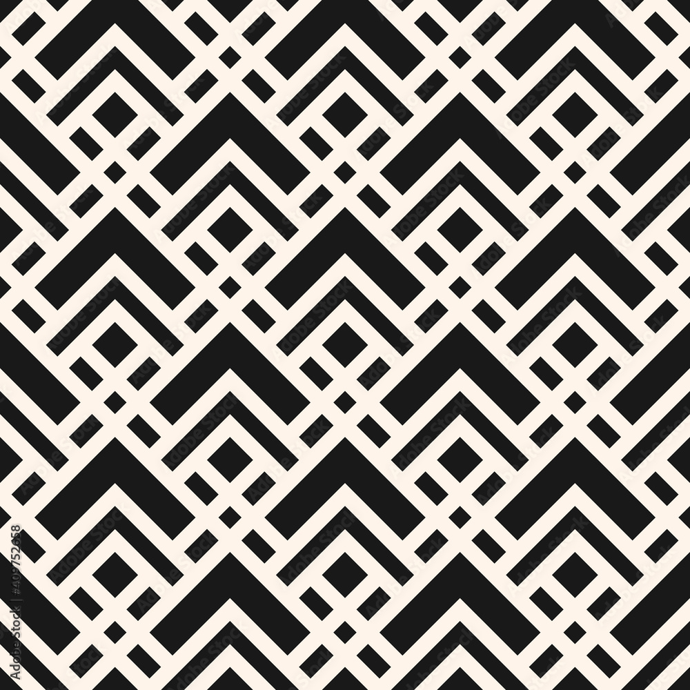 Black And White Geometric Square Pattern