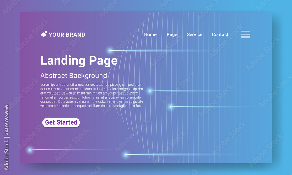 Blue gradient geometric background with dynamic shapes, wave and ...