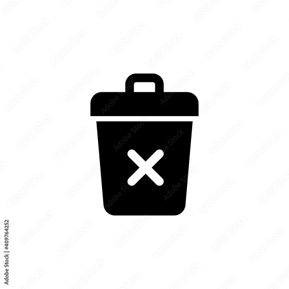 Vetor de Trash can icon. Recycle bin. Delete or remove symbol for UI ...