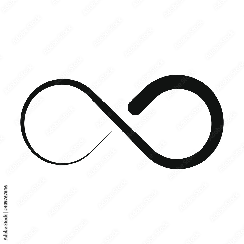 Infinity symbol. Vector logos. Simple style, isolated on a blank ...