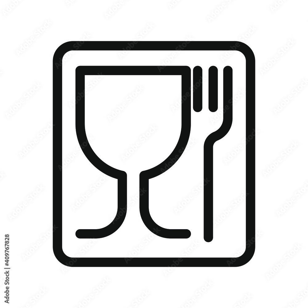 Food sign safe. International emblem on the packaging. Food safe symbol ...