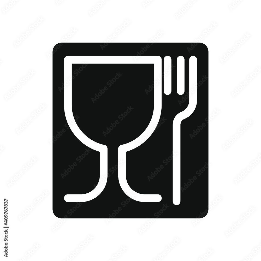 Food sign safe. International emblem on the packaging. Food safe symbol ...