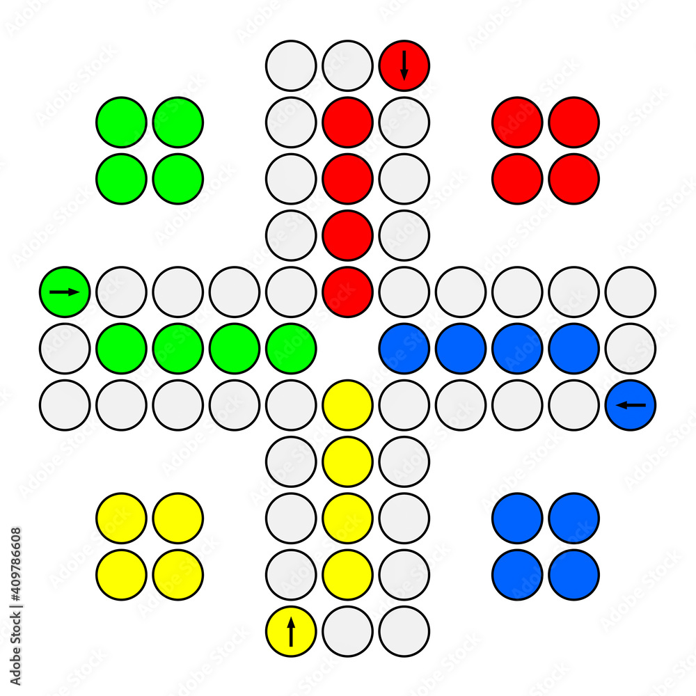 Family Ludo Board Game Ready to Print Design. 3d Rendering Stock ...