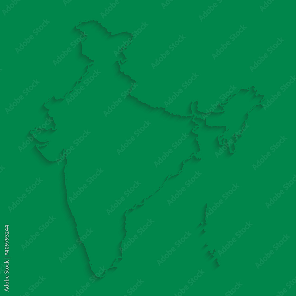 Asia country map India, background vector template Stock Vector | Adobe ...